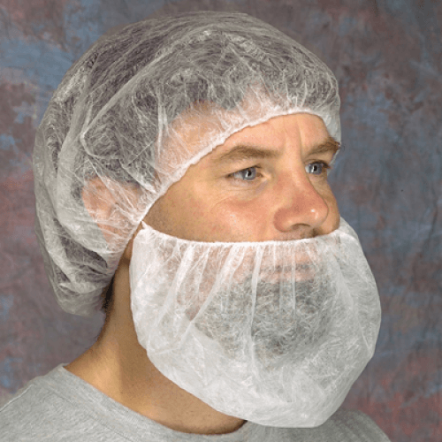 UBC-1000 SBP Beard Cover 18" - "latex free elastic" 12 gram poly pro m ...