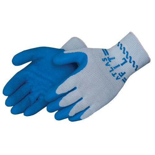 Showa Atlas 300, Crinkle Coated Blue Latex Palm, Dozen (12 pairs ...